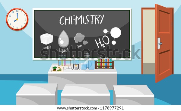 Interior Chemistry Classroom Illustration Stock Vector (Royalty Free ...