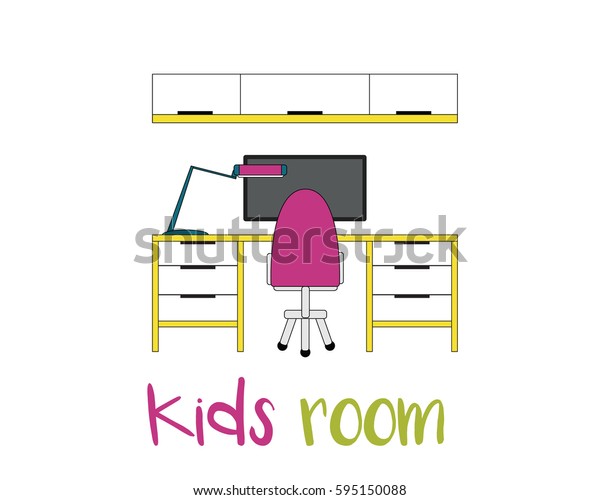 Interior Design Objects Scandinavian Style Creative Stock Vector ...