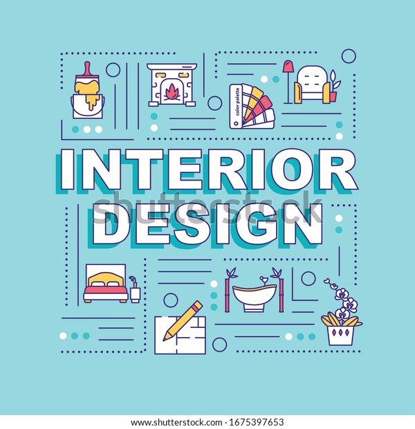 Interior Design Word Concepts Banner Professional Stock Vector (Royalty ...