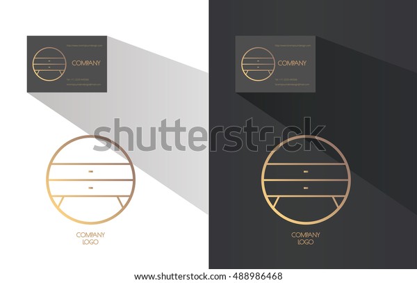 Interior Designer Brand Identity Night Table Stock Vector (Royalty Free ...
