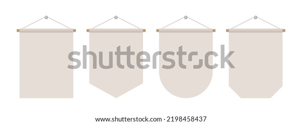 Interior Hanging Banner Decoration Frame Illustration Stock Vector ...