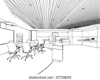 121,571 Office interior drawing Images, Stock Photos & Vectors ...