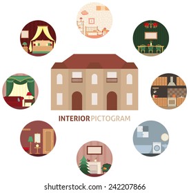 Interior Pictograms Stock Vector (Royalty Free) 242207866 | Shutterstock