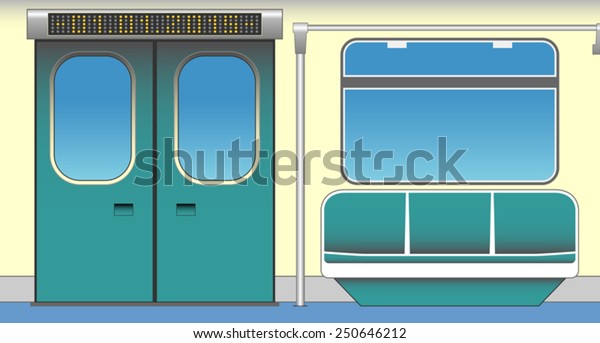 Interior Subway Car Vector Illustration Eps Stock Vector (Royalty Free ...