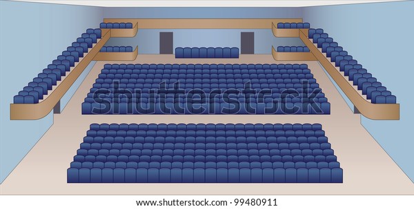 Interior Theater Hall Color Plan Vector Stock Vector (Royalty Free ...