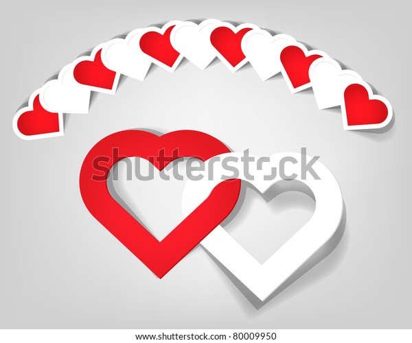 Interlacing Hearts Icon Clipart Image Stock Vector (Royalty Free ...