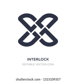Interlock Icon On White Background Simple: vector de stock (libre de ...