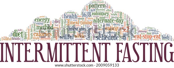 Intermittent Fasting Vector Illustration Word Cloud Stock Vector ...