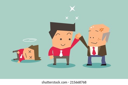 Internal Competition Within Company Flat Vector Stock Vector (Royalty ...