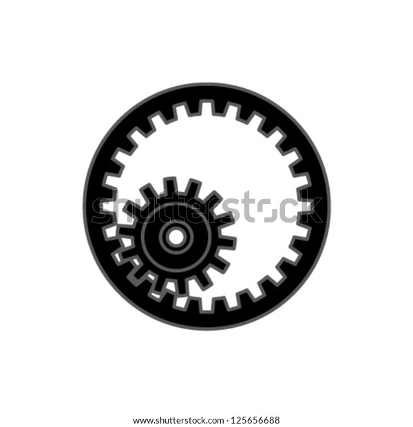 Internal Gear Pinion Black Version Stock Vector (Royalty Free ...