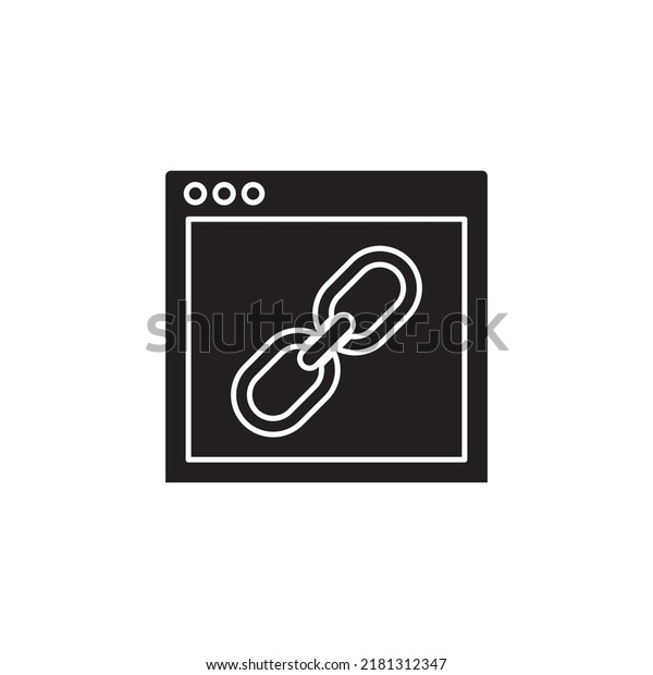 Internal Linking Icon Glyph Style Design Stock Vector (Royalty Free ...