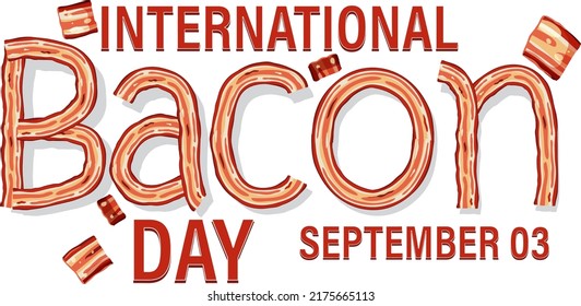 International Bacon Day Poster Template Illustration Stock Vector ...