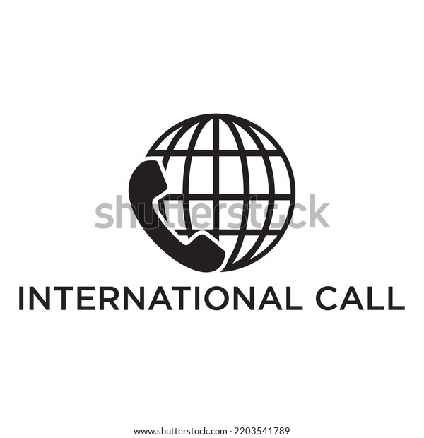 International Call Icon Communicate Icon Stock Vector (Royalty Free ...
