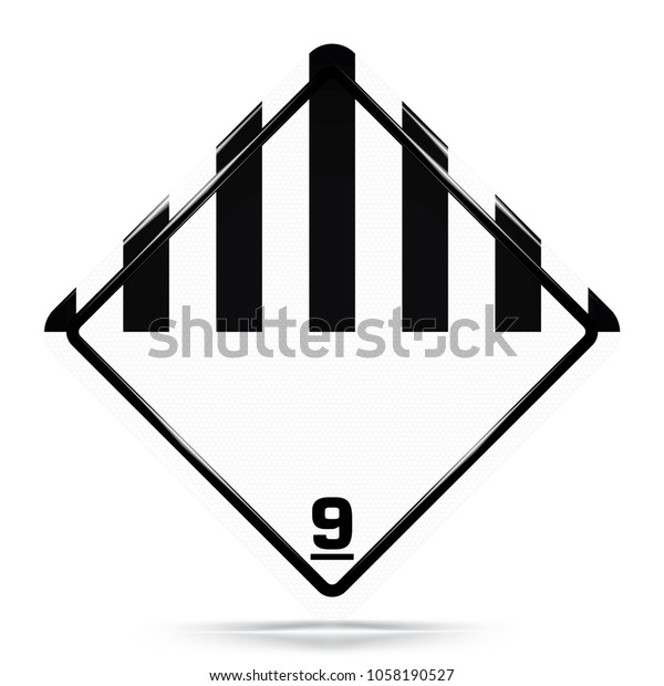 International Class 9 Miscellaneous Hazardous Symbols Stock Vector ...