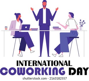 International Co Working Day Vector Design Stock Vector (Royalty Free ...