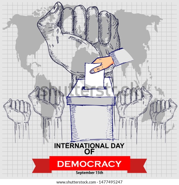International Day Democracy Poster Stock Vector (Royalty Free) 1477495247 International Day Democracy Poster Stock Vector (Royalty Free) 1477495247