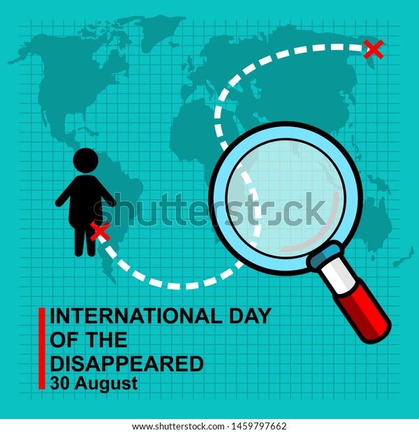 International Day Disappeared Poster Stock Vector (Royalty Free ...