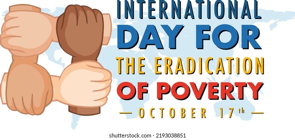 International Day Eradication Poverty Illustration Stock Vector