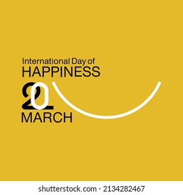 International Day Happiness March 20 Stock Vector (Royalty Free ...