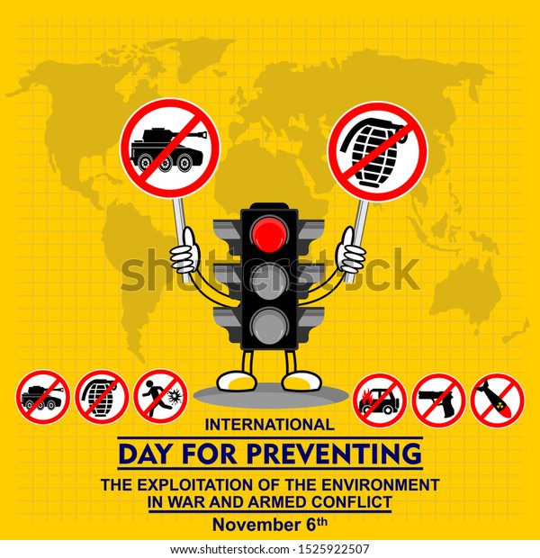 International Day Preventing Exploitation Environment War Stock Vector ...
