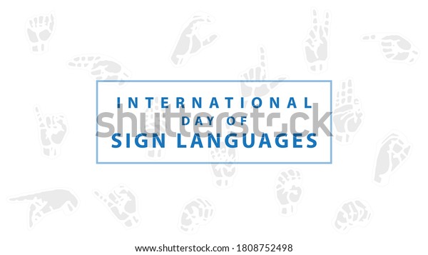 International Day Sign Languages Vector Illustration Stock Vector ...