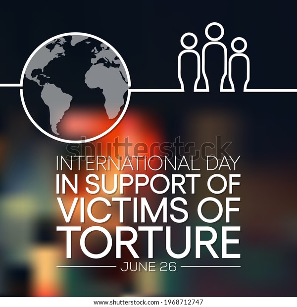 International Day Support Victims Torture Observed Stock Vector