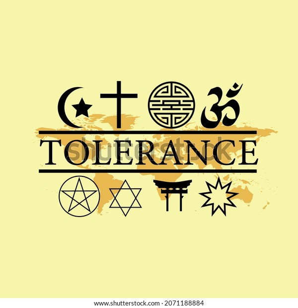 International Day Tolerance Concept Symbol Religion Stock Vector ...