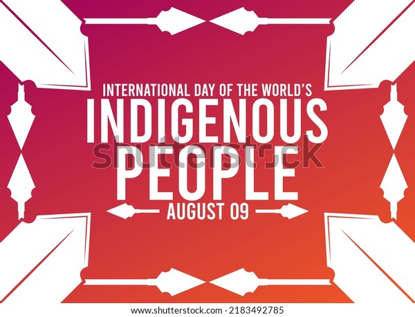International Day Worlds Indigenous People Design เวกเตอร์สต็อก ปลอด