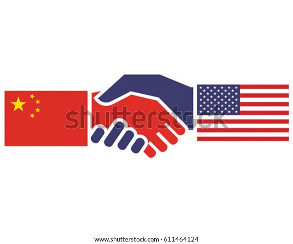 International Handshake Icon Vector Illustration Two Stock Vector ...