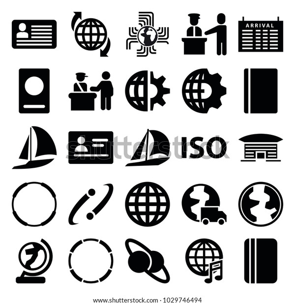 International Icons Set 25 Editable Filled Stock Vector (Royalty Free ...