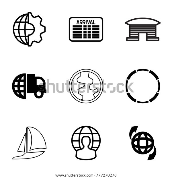 International Icons Set 9 Editable Filled Stock Vector (Royalty Free ...
