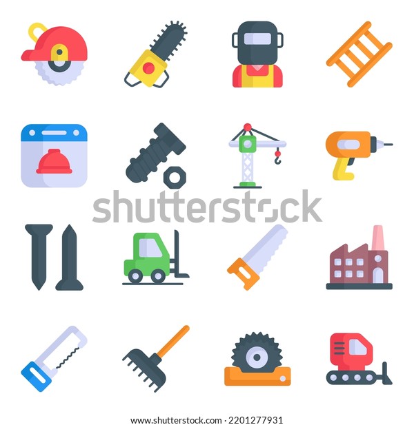 International Labor Day Industry Tool Icon Stock Vector (Royalty Free ...