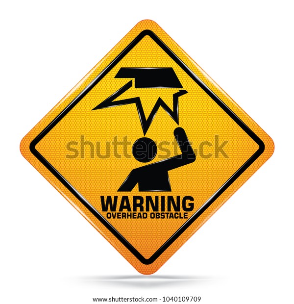 International Overhead Obstacle Symbolyellow Warning Dangerous Stock ...