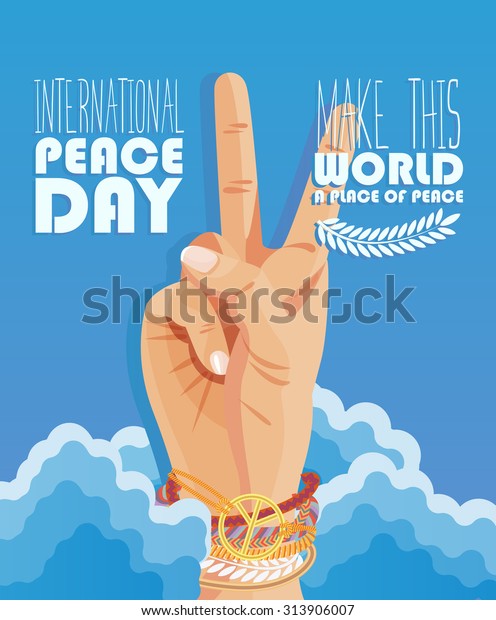 International Peace Day Vector Poster Stock Vector (Royalty Free ...