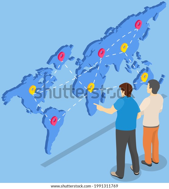 International Postal Mail Delivery Service Concept Stock Vector ...