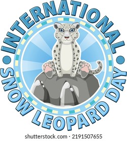 International Snow Leopard Logo Concept Illustration Stock Vector ...