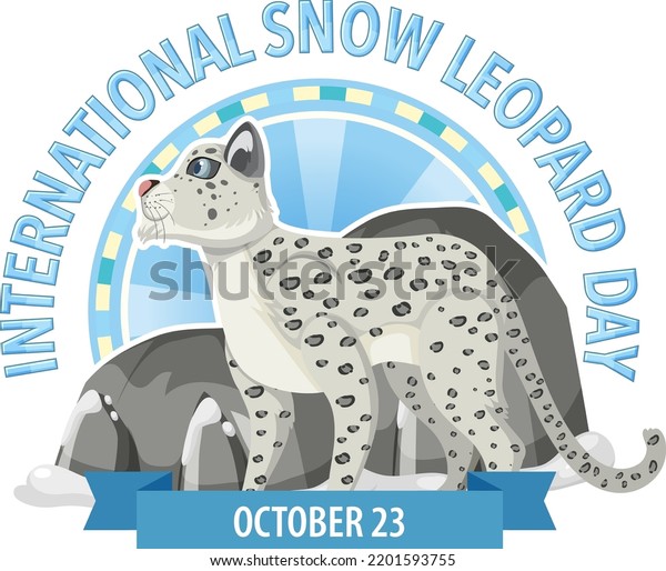International Snow Leopard Logo Concept Illustration Stock Vector ...