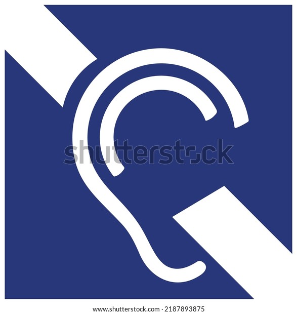 International Symbol Deafness Vector Icon Symbol Stock Vector (Royalty ...