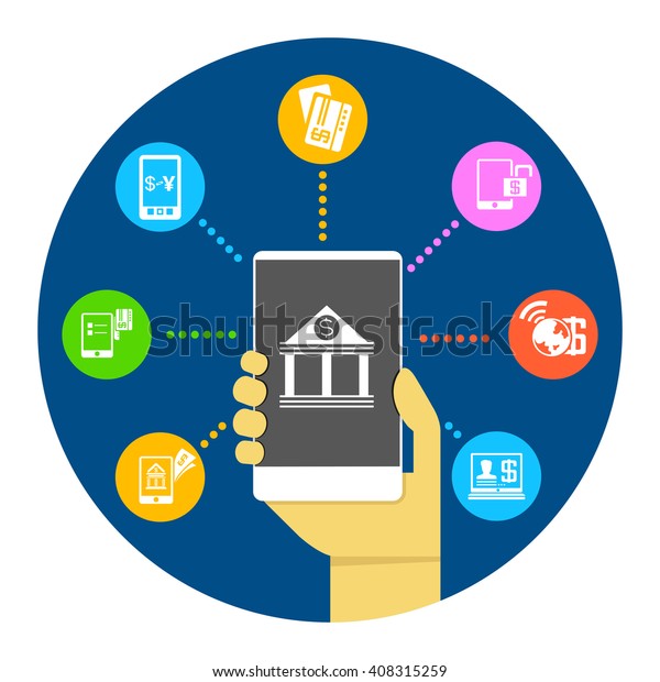 Internet Banking Concept Infographic Online Banking Stock Vector ...