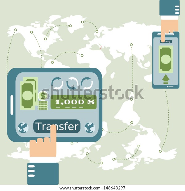 Internet Banking Vector Cartoon Business Stock Vector (Royalty Free ...