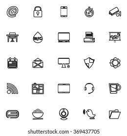 Internet Cafe Icons Reflect On White Stock Vector (Royalty Free) 284646470