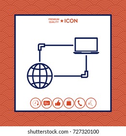 Internet Connection Data Exchange Transfer Concept Stock Vector ...