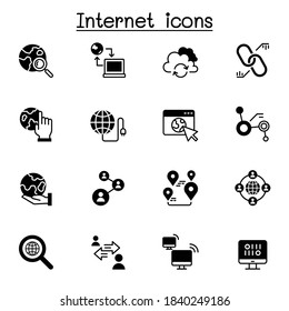 Internet Connection Icon Set Vector Illustration Stock Vector (Royalty ...