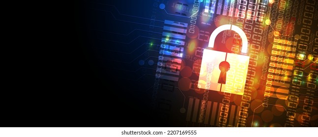 Internet Digital Syber Security Technology Concept Stock Vector ...