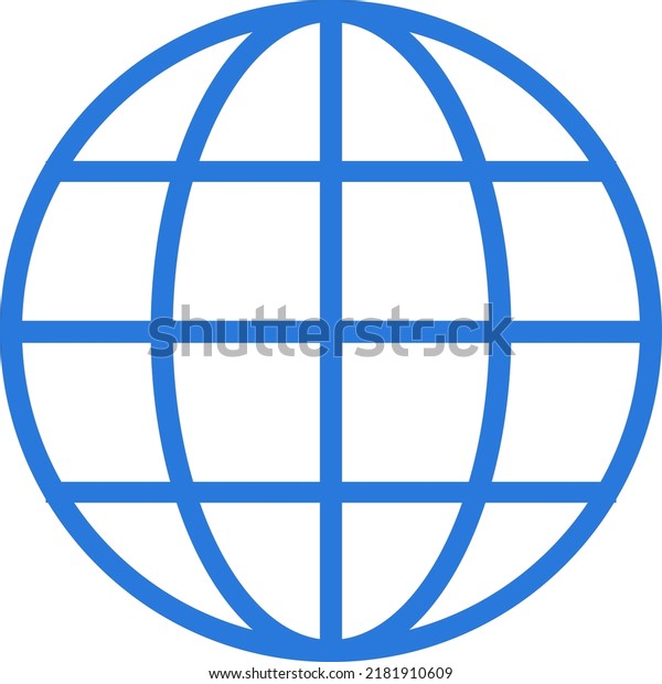 Internet Earth Pictogram Marks Stock Vector (Royalty Free) 2181910609 ...