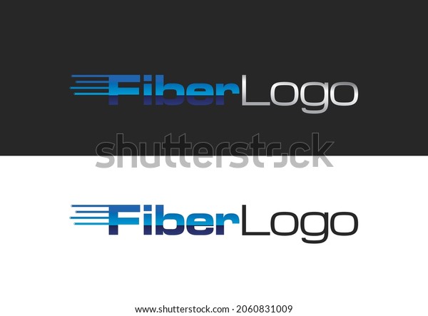 Internet Fibers Logo Concept Flat Design Stock Vector (Royalty Free ...