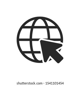 Internet Go Wab Globe Icon Vector Stock Vector (Royalty Free ...