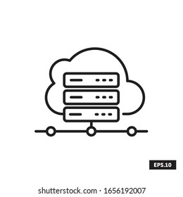 Internet Hosting Icon Cloud Hosting Signsymbol Stock Vector (Royalty ...