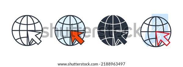Internet Icon Logo Vector Illustration Click Stock Vector (Royalty Free ...