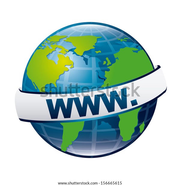 Stock vektor „Internet Icon Over Blue Background Vector“ (bez ...
